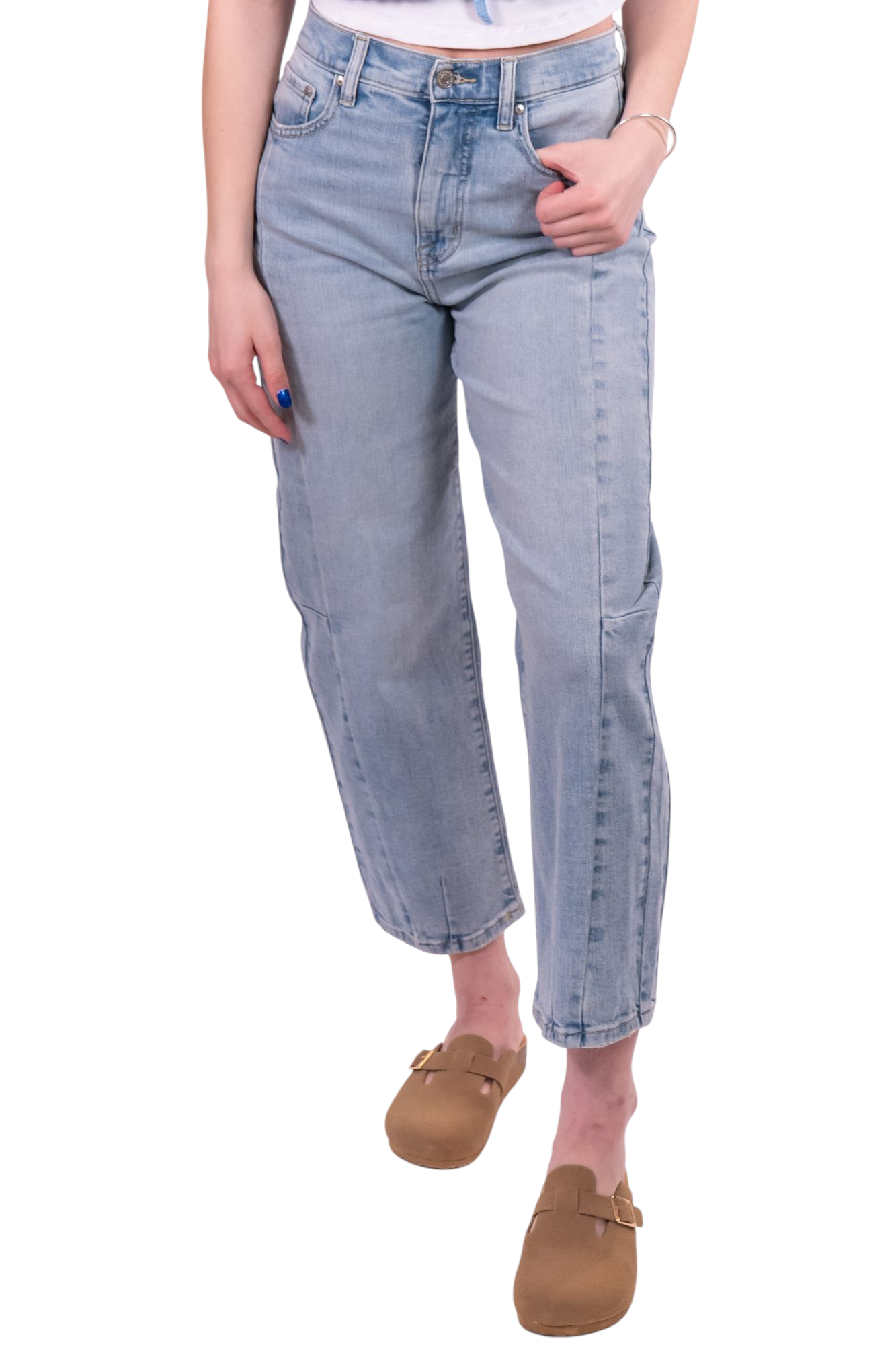 Eunina Tia High Rise Arched Leg Jeans – Luscious Boutique